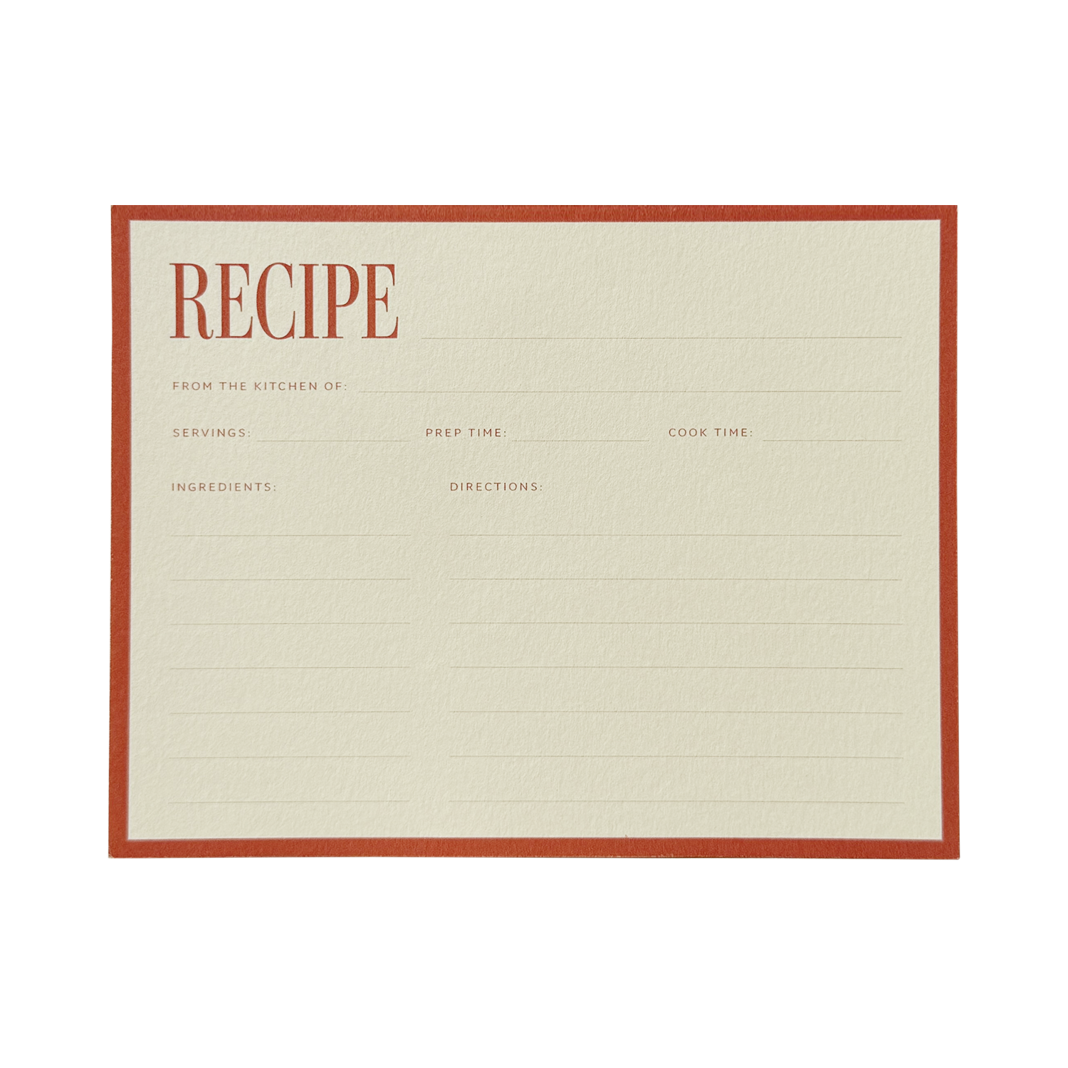 Recipe Card No. 02 Set of 12 – Jaymes Paper